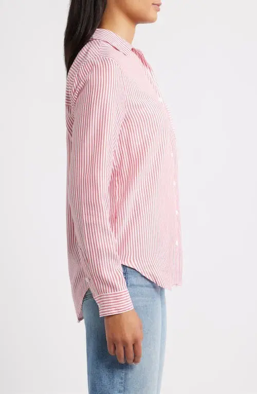 BEACHLUNCHLOUNGE Eden Long Sleeve Button-up Shirt - Kir Royale