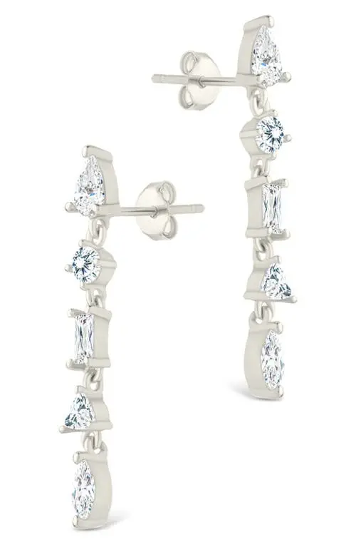 Sterling Forever Jacinda Cubic Zirconia Drop Earrings - Silver