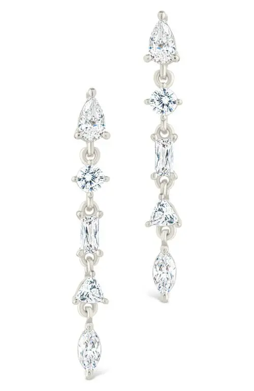 Sterling Forever Jacinda Cubic Zirconia Drop Earrings - Silver