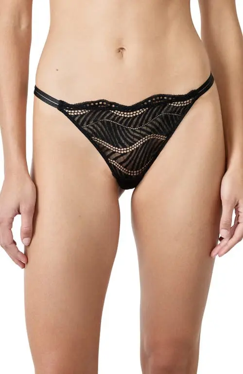ETAM Audace Lace Thong - Black