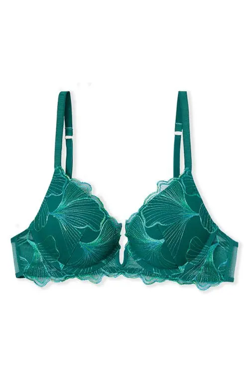 ETAM Prelude Classique Embroidered Underwire Bra - Anise Absinthe
