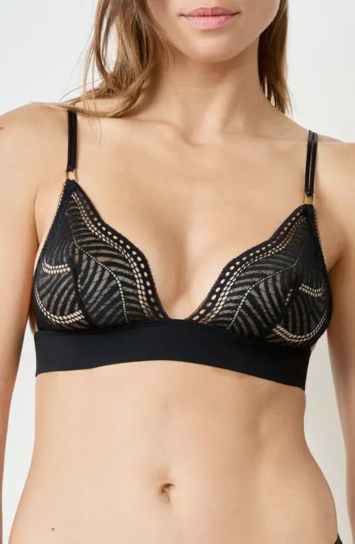 ETAM Audace Lace Triangle Bra - Black