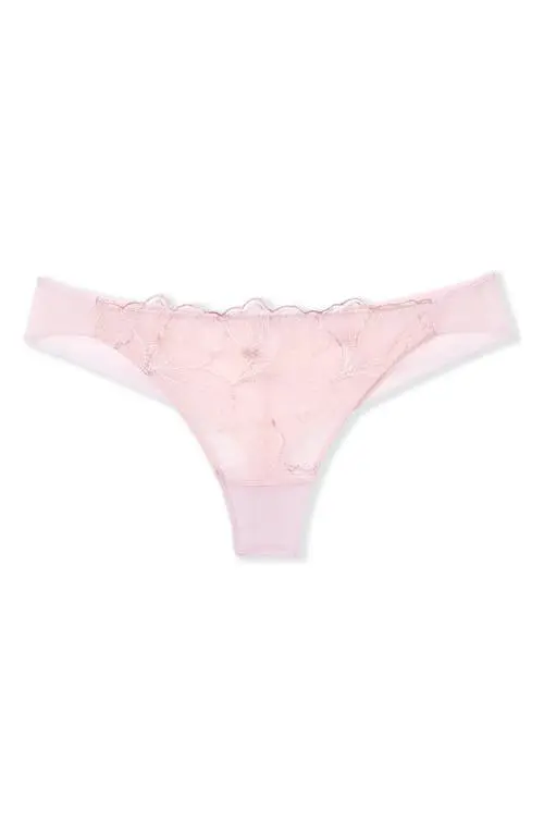 ETAM Prelude Embroidered Tulle Tanga - Powder Pink