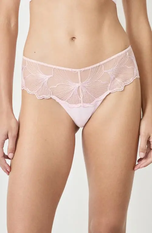 ETAM Prelude Embroidered Tulle Hipster Panties - Powder Pink