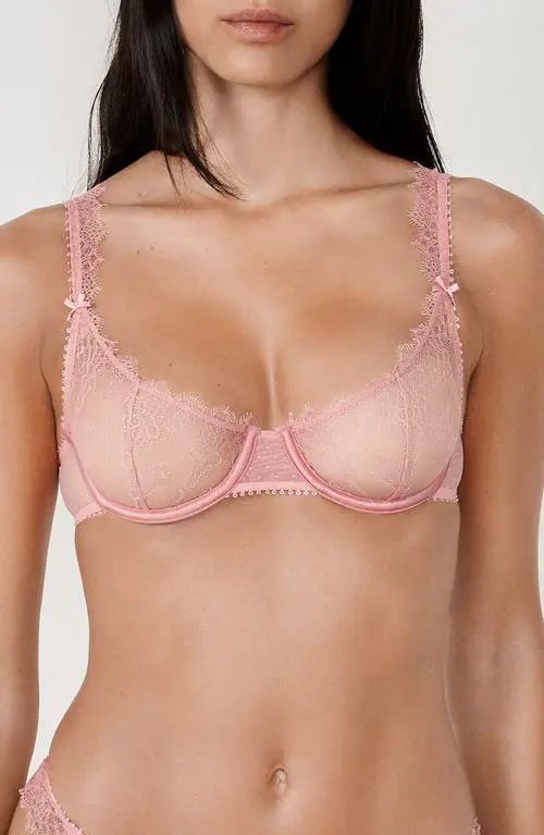 ETAM Allusion Classique Underwire Balconette Bra - Pink