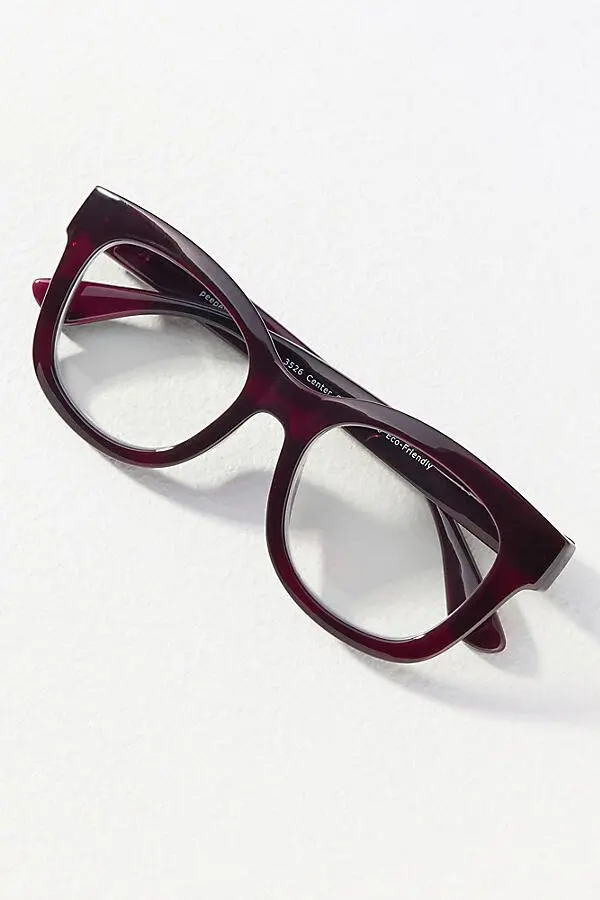 PEEPERS Centerstage Blue Light Readers - Dark Cherry