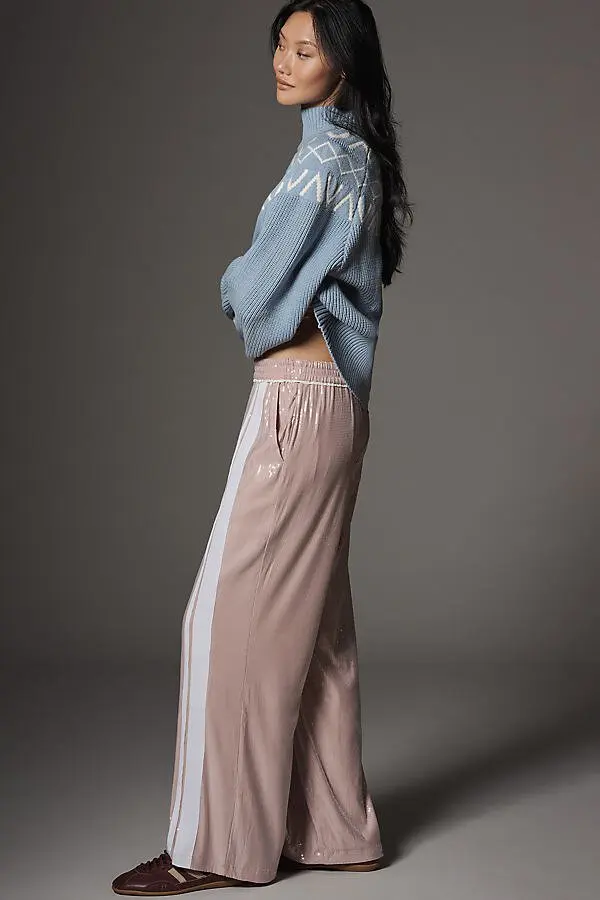 Maeve Brooklin Sequin Track Pants