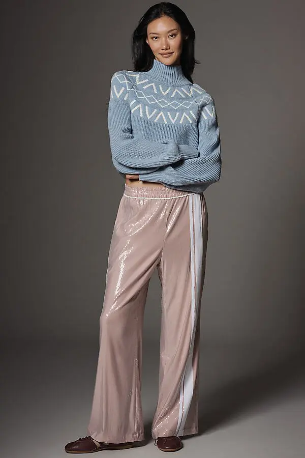 Maeve Brooklin Sequin Track Pants