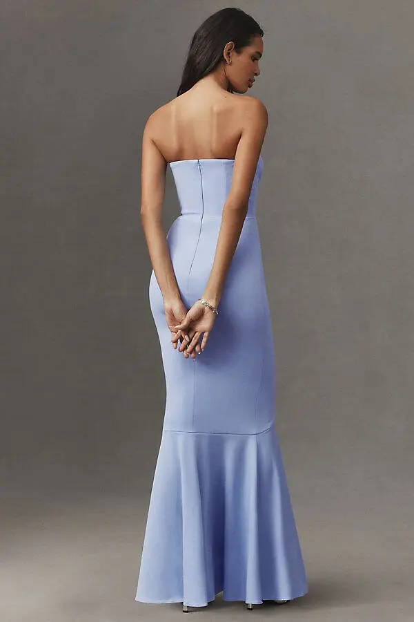 Dress The Population Paris Strapless Mermaid Maxi Dress - Brown