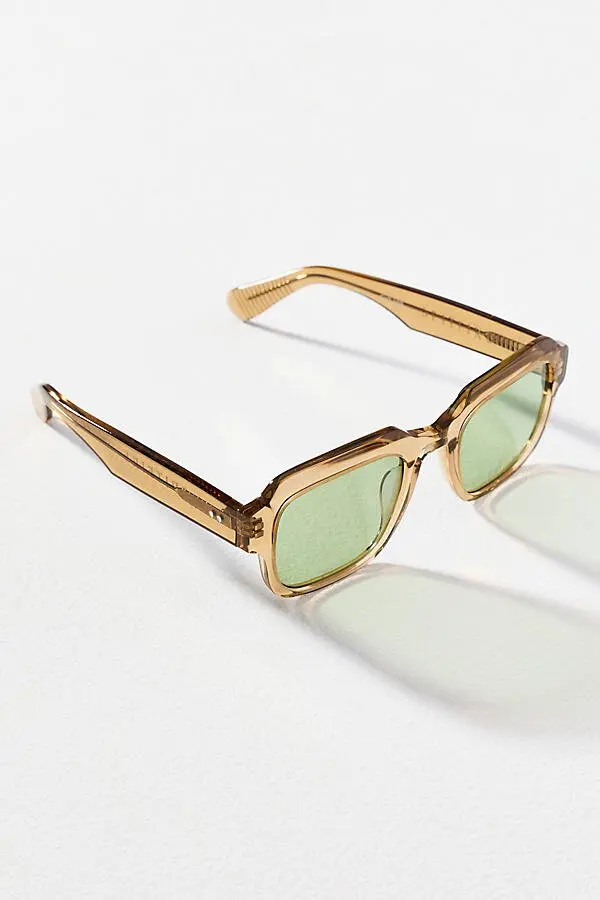 SPITFIRE Translucent Square Sunglasses - Tan/mint
