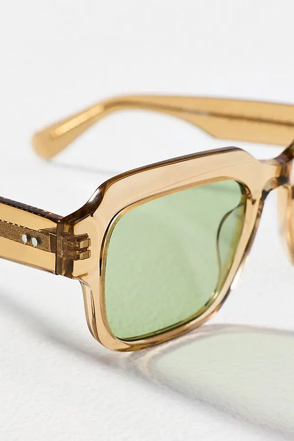 SPITFIRE Translucent Square Sunglasses - Tan/mint