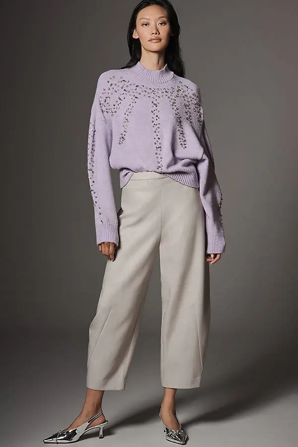 Maeve Sparkle Crop Barrel Pant