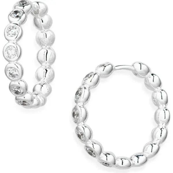 MISSOMA Medium Tennis Hoop Earrings - Silver