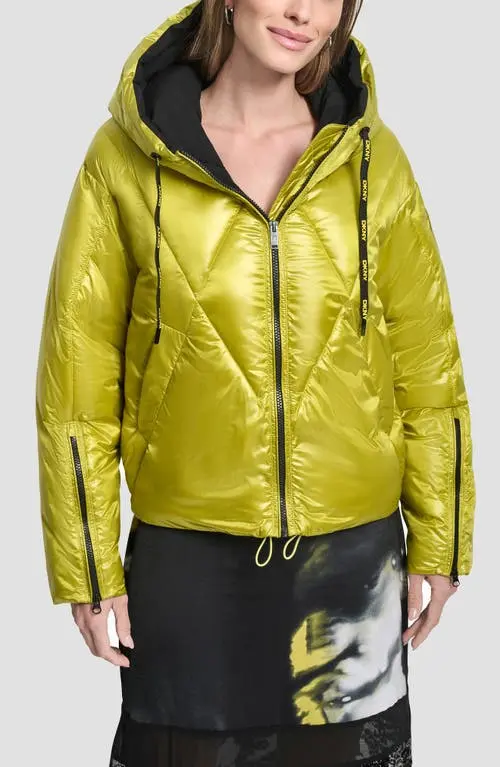 Dkny Cropped Hooded Puffer Jacket