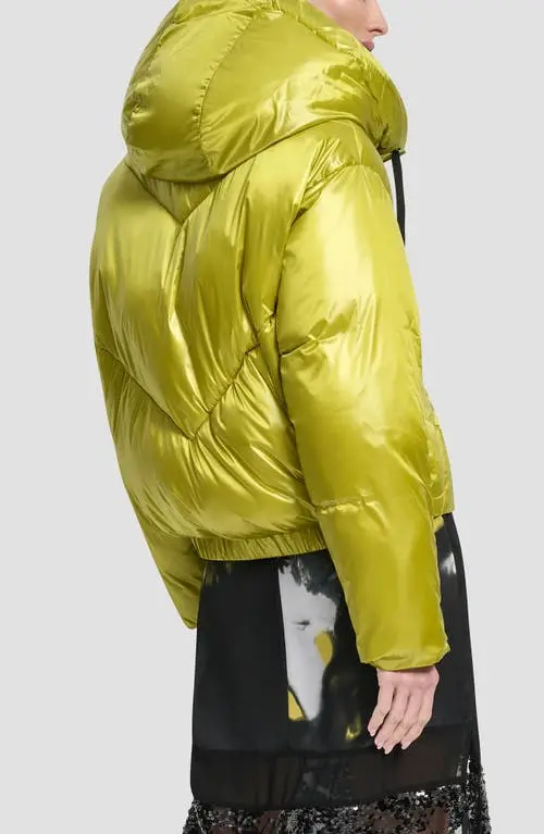 Dkny Cropped Hooded Puffer Jacket