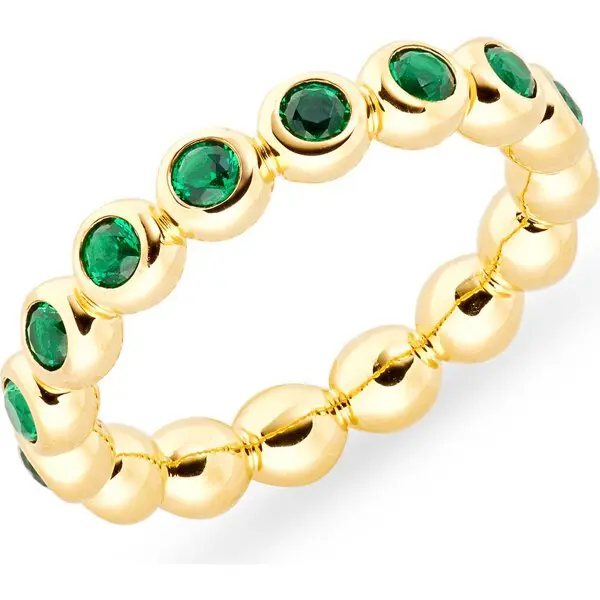 MISSOMA Tennis Stacking Ring - Gold/green
