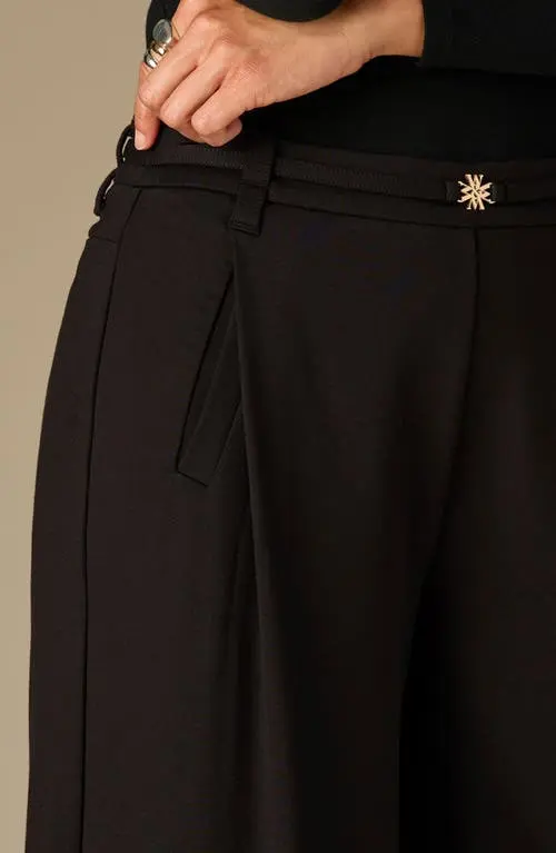 Wit & Wisdom Skyrise Pleated Belted Cropped Wide Leg Trousers