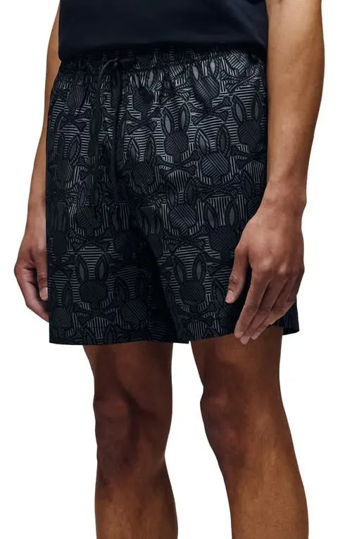 Psycho Bunny Reeves Bunny Print Swim Trunks - Black