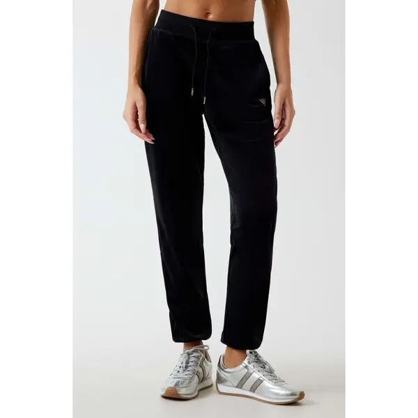Guess Velvet Joggers - Black-black