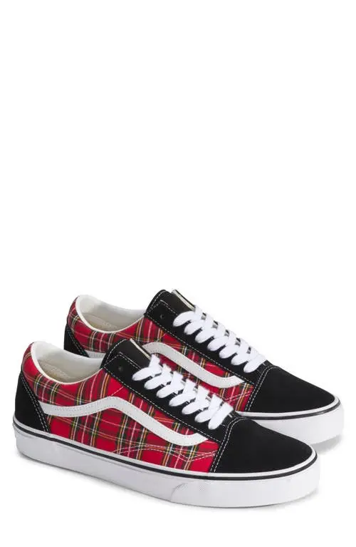 VANS Old Skool Sneaker - Plaid Red