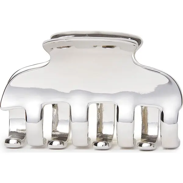 Lele Sadoughi Mini Claw Clip - Silver