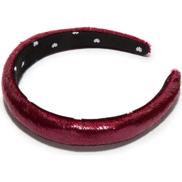 Lele Sadoughi Liquid Velvet Headband - Tapestry Red