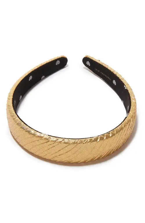 Lele Sadoughi Crinkled Metallic Headband