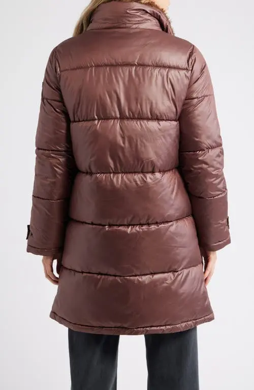 Sam Edelman Puffer Coat With Removable Hood - Mocha