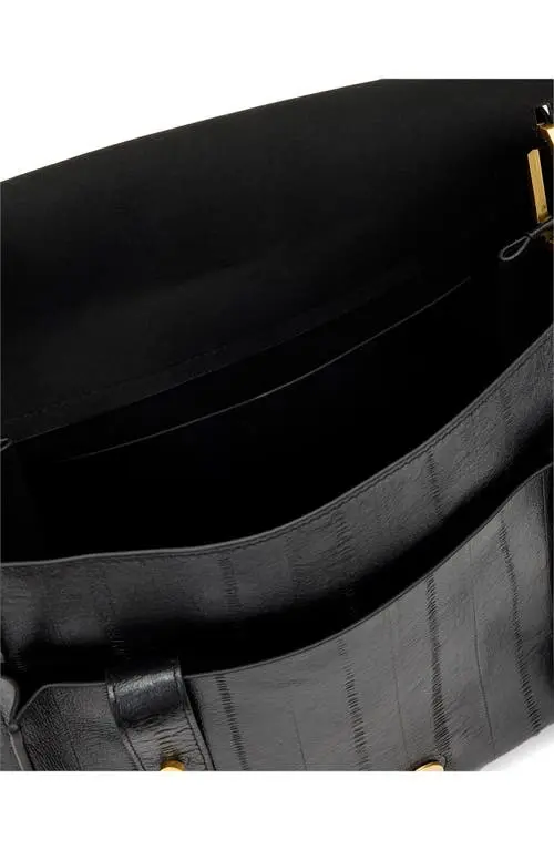 ALLSAINTS Ursa Eel Embossed Leather Satchel