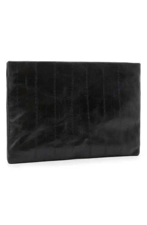 ALLSAINTS Bettina Eel Skin Embossed Leather Clutch