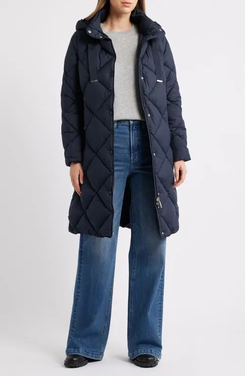 Sam Edelman Hooded Puffer Coat - Navy