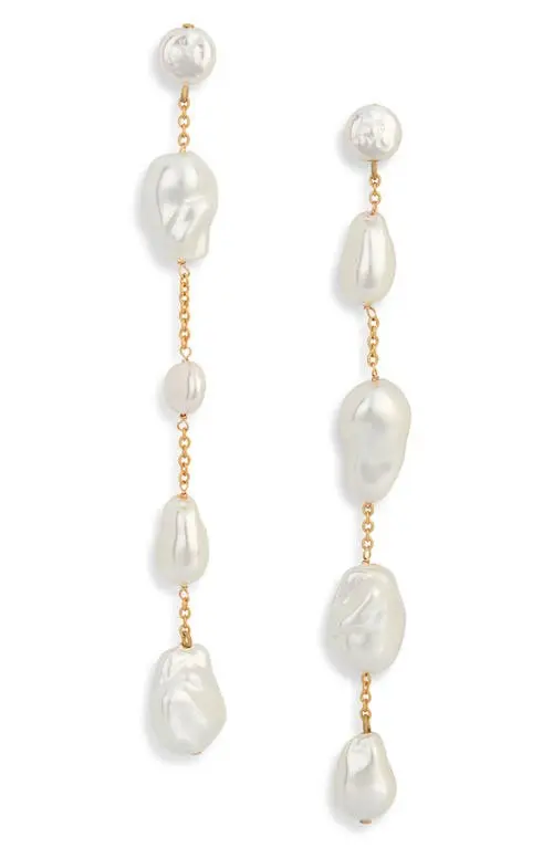 Cult Gaia Vana Faux Drop Earrings - Pearl