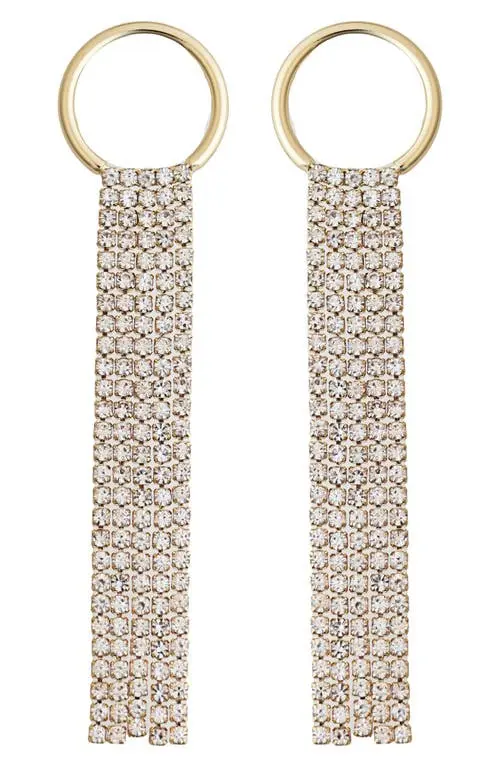 PANACEA Cubic Zirconia Fringe Drop Earrings - Gold