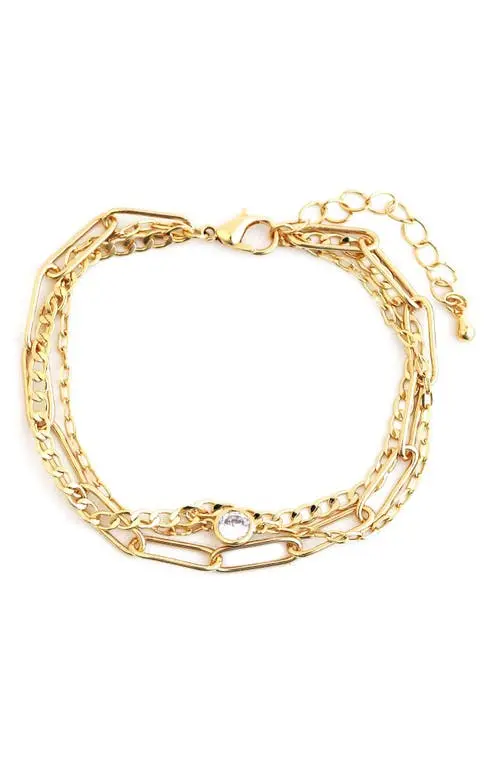 PANACEA Multistrand Chain Link Bracelet - Gold
