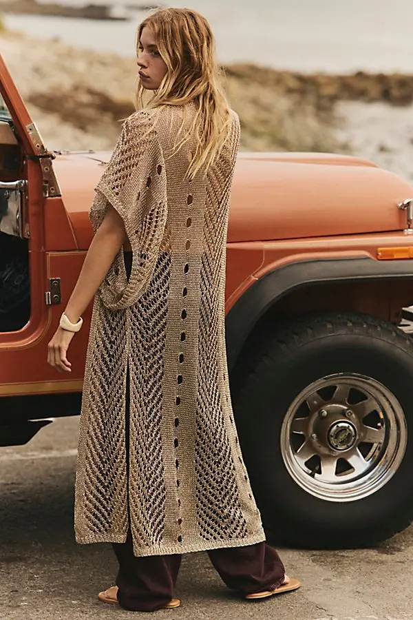 Free People Muche & Muchette Metallic Duster