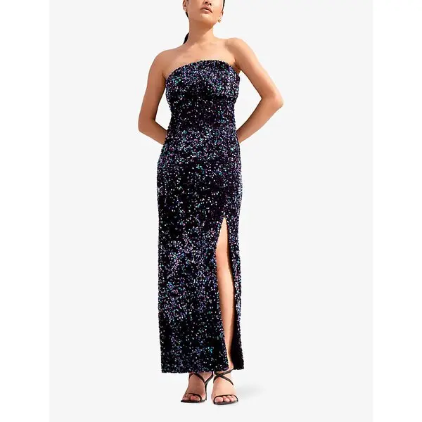RO&ZO Sequin Bandeau Maxi Dress