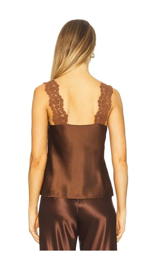 Cami Nyc Lace Trim Silk Camisole - Mousse