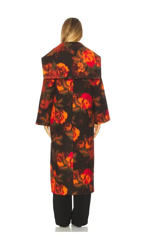 Cult Gaia Linden Printed Wool Blend Coat
