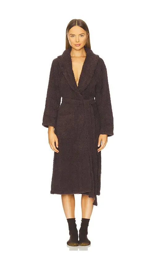 Barefoot Dreams Cozychic Robe In Brown - Umber