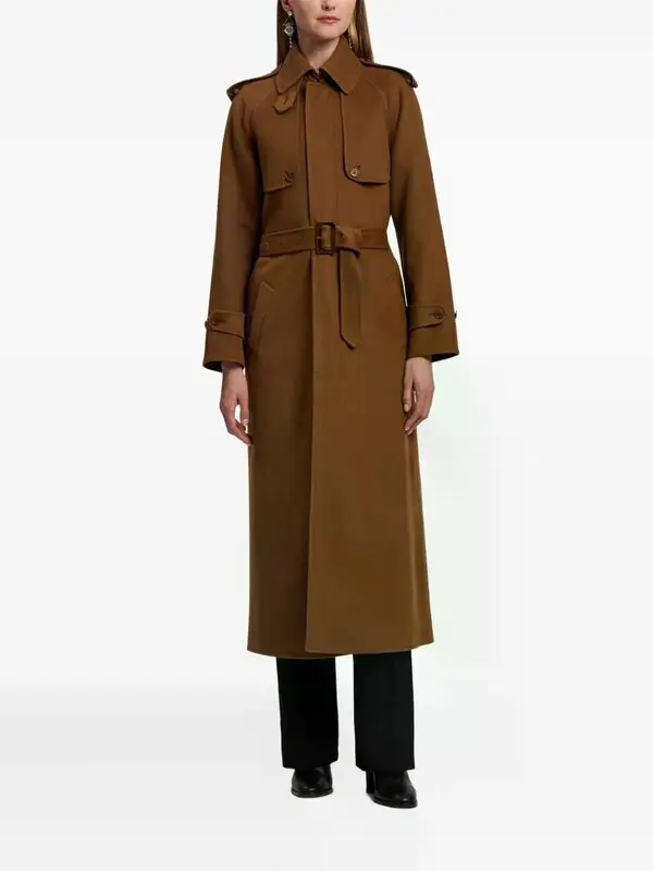 Ralph Lauren Belted Wool-cashmere Trench Coat - Brown