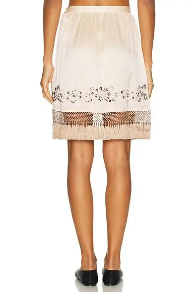 BODE Phantasm Fringe Skirt - Ecru