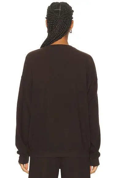 Eterne Oversized Lightweight French Terry Crewneck Sweatshirt