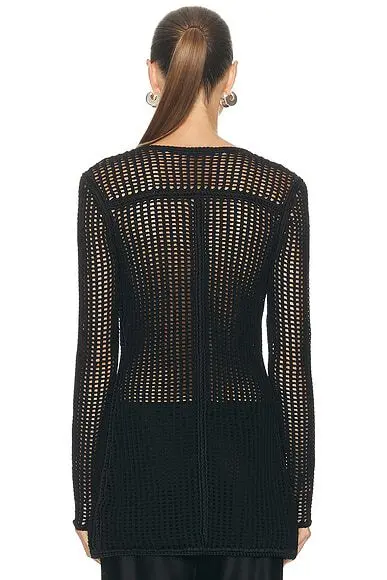 Alexander Wang Cardigan With Leather Bust Detail