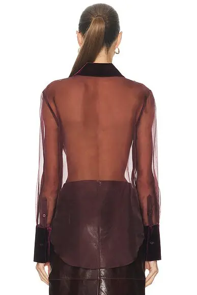 Retrofete Liana Velvet Cutout Blouse