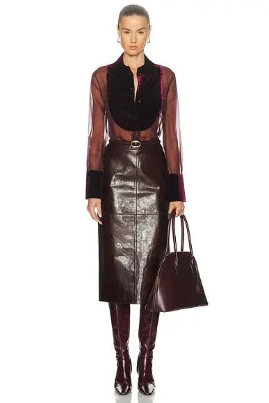 Retrofete Liana Velvet Cutout Blouse
