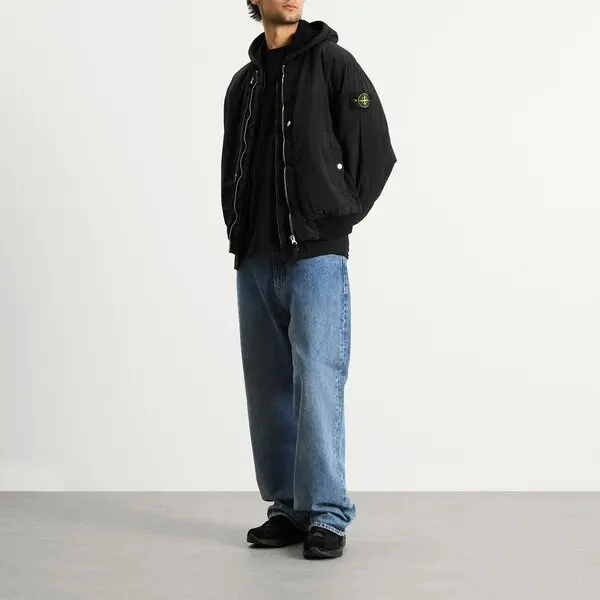 Stone Island Nylon Metal Econyl Primaloft Bomber Jacket - Black