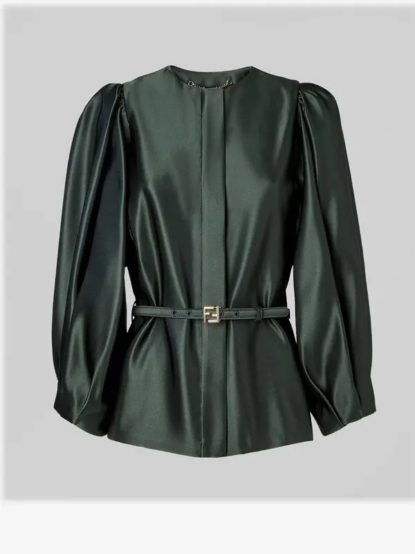 Fendi Silk Duchesse Blazer