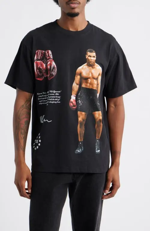 ID SUPPLY CO Mike Tyson Famed Champ Graphic T-shirt - Black