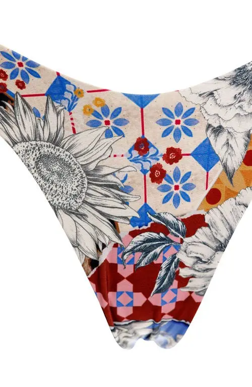 Agua Bendita Ilu Quilt Reversible Bikini Bottom