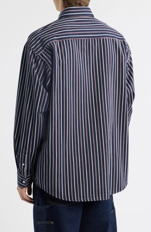 Carhartt Work In Progress Palance Stripe Cotton Button-down Shirt